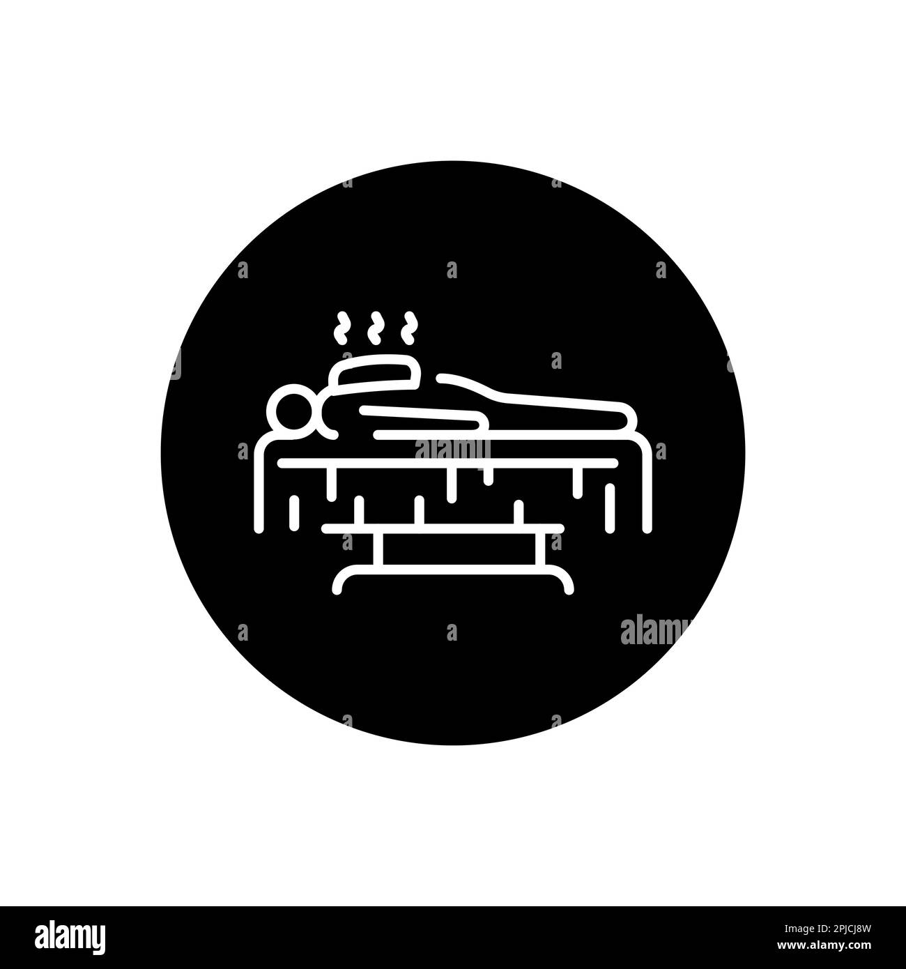 Thermal procedure sign сolor line icon. Physiotherapy. Pictogram for ...
