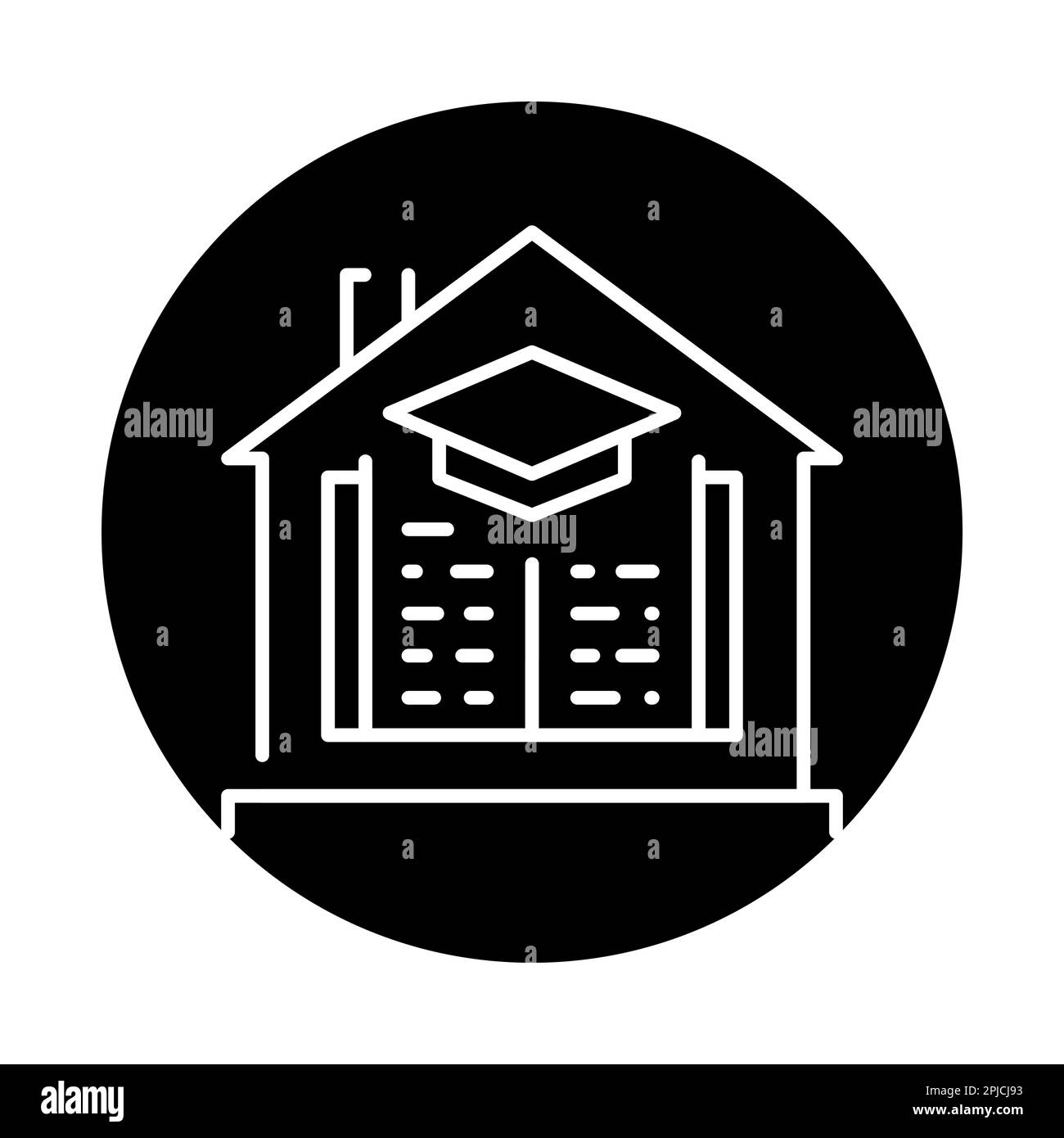 Home schooling сolor line icon. Children learning. Pictogram for web ...