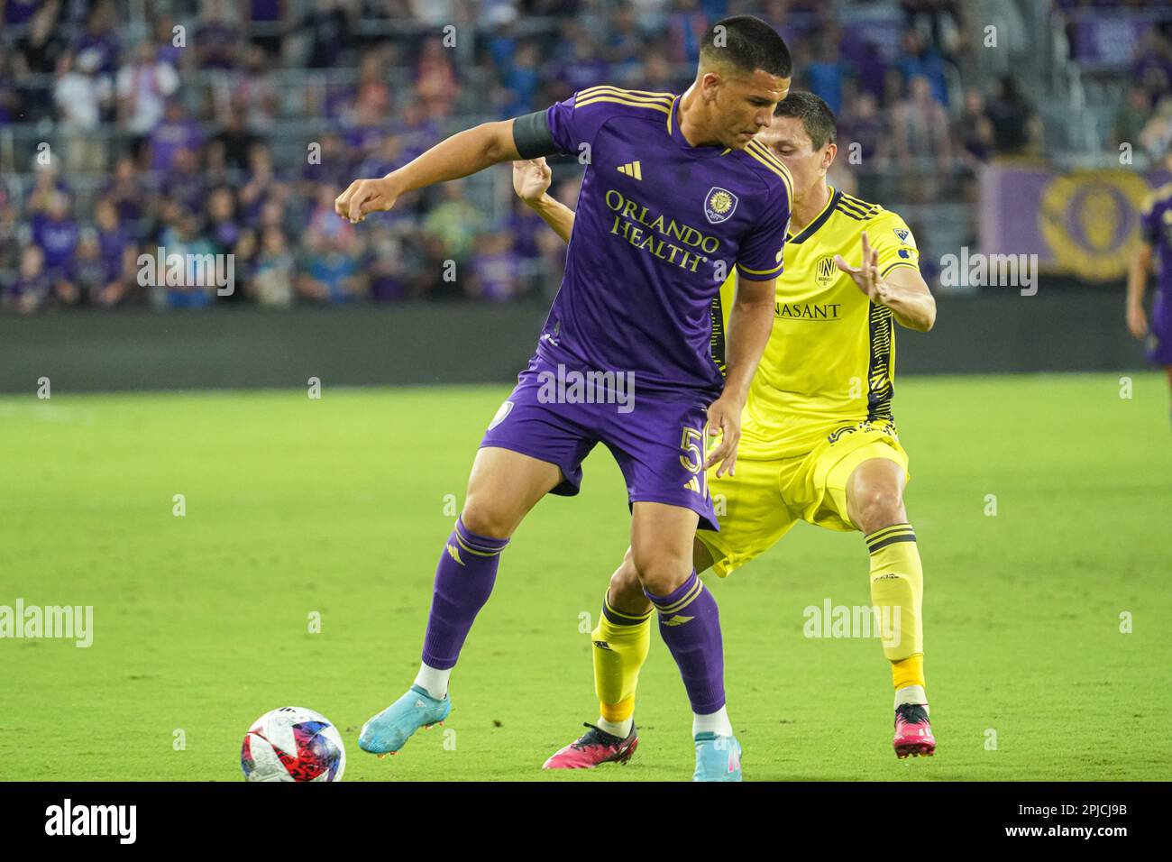 Orlando, Florida, USA, April 1, 2023, Orlando City player Cesar Araujo ...