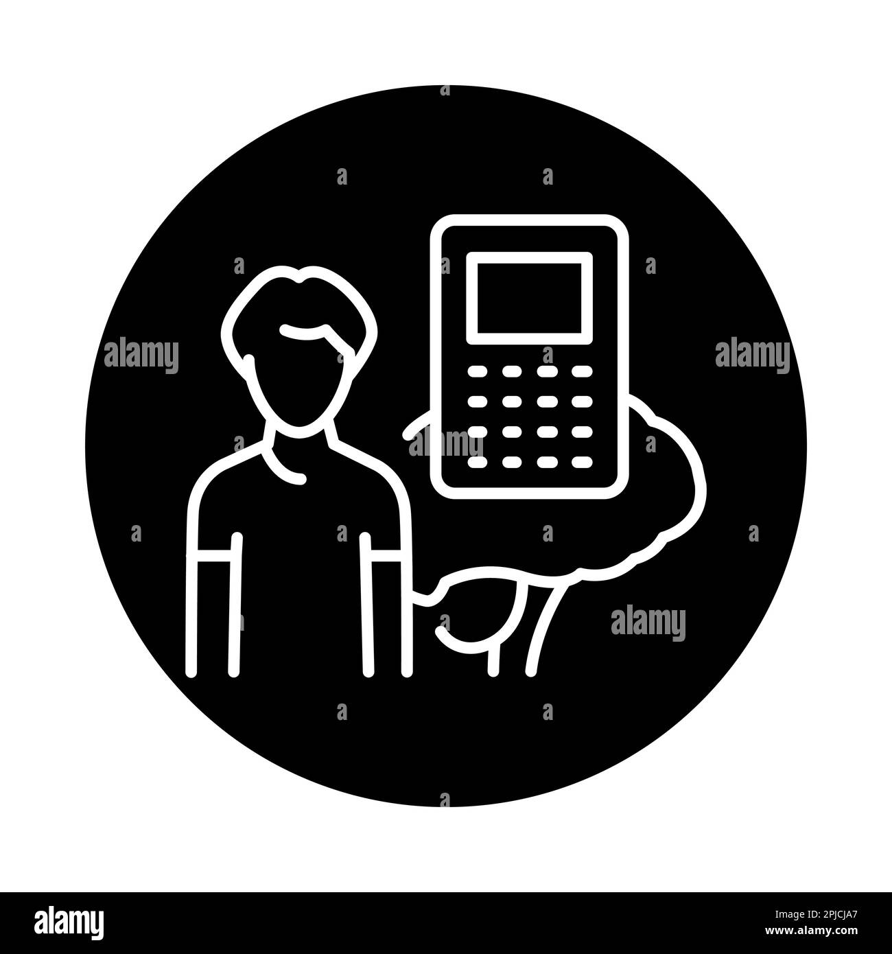 Mental arithmetic for kids сolor line icon. Children learning ...