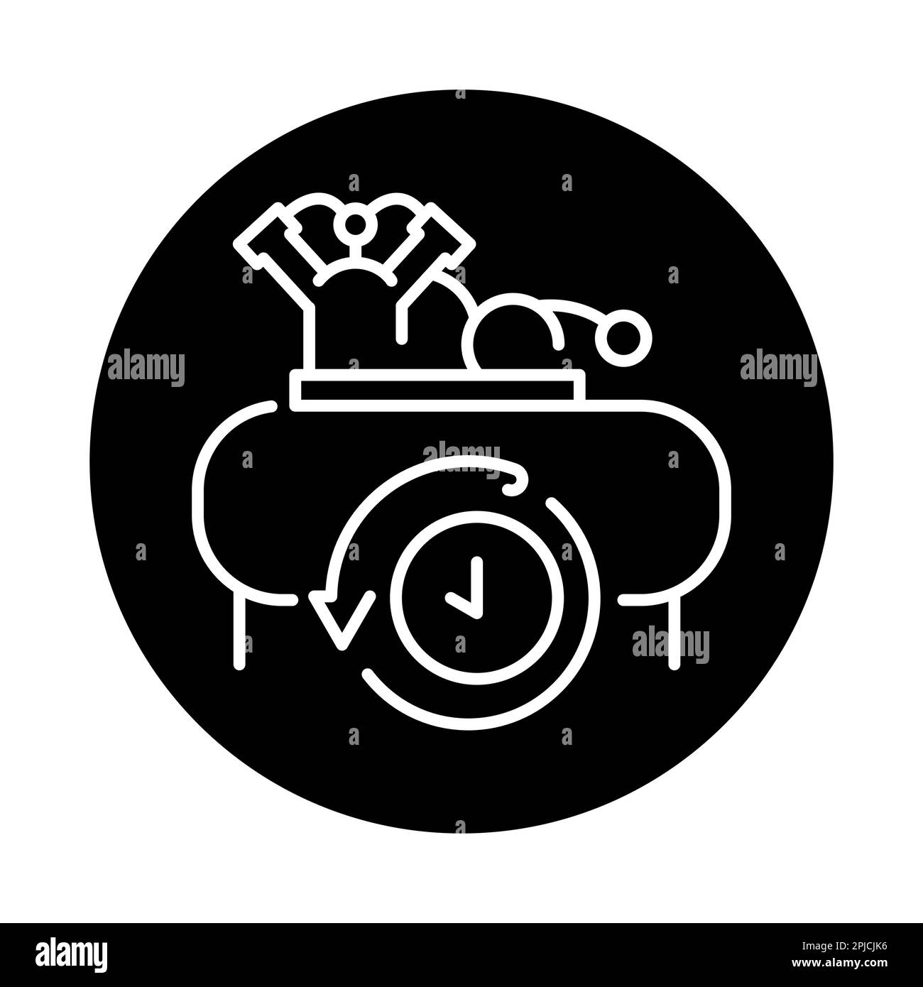 Compressor rental black line icon. Equipment air balloon. 24 hour rent ...