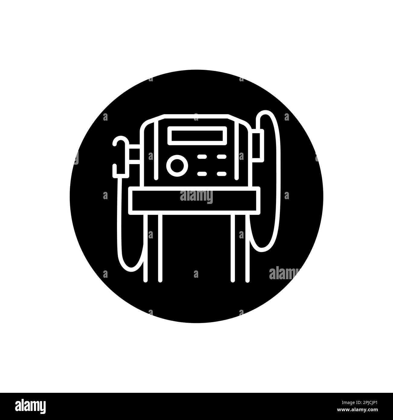 Combination physiotherapy machine sign сolor line icon. Physiotherapy ...