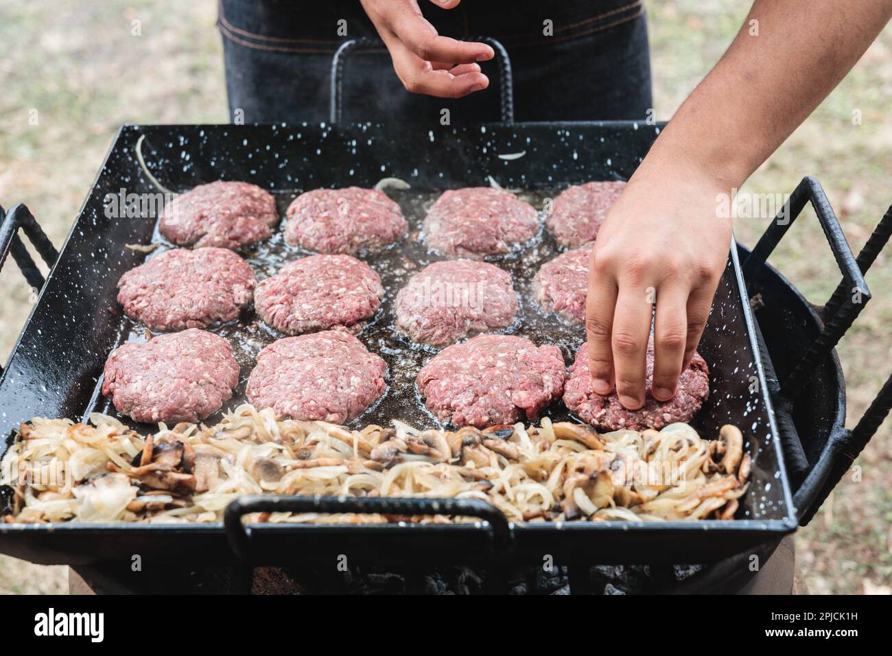 Overweight man barbecue grill hi-res stock photography and images - Alamy
