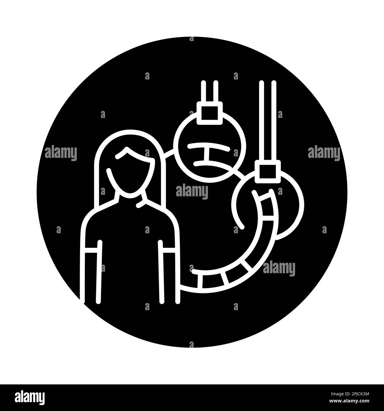 Acrobatics for children сolor line icon. Children learning. Pictogram ...