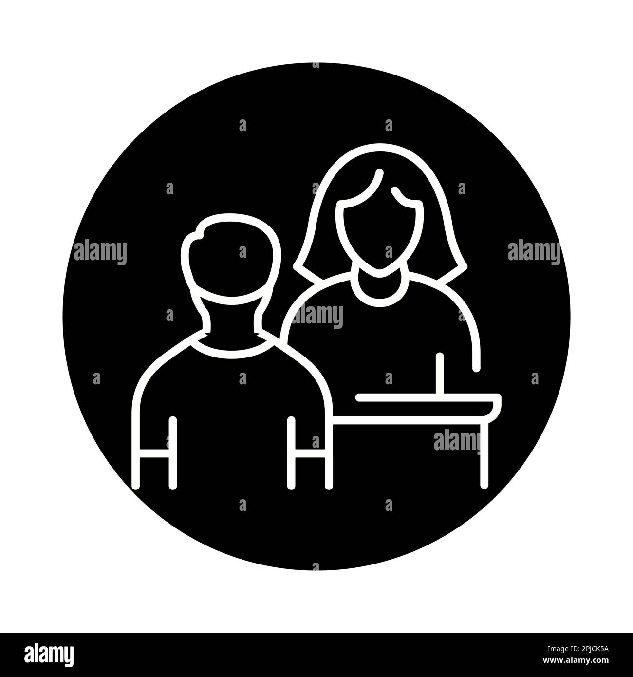 Helpdesk black line icon. Customer and client. Support service Stock ...