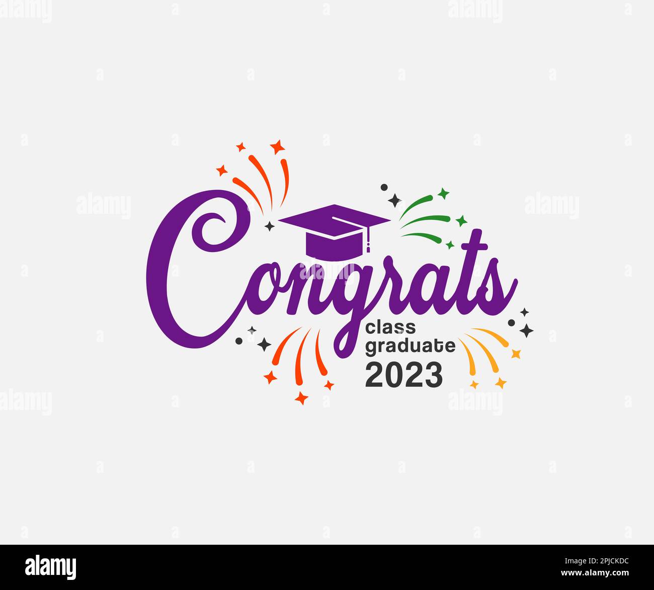 Congrats! greeting sign for graduation party. Class of 2023. Academic ...