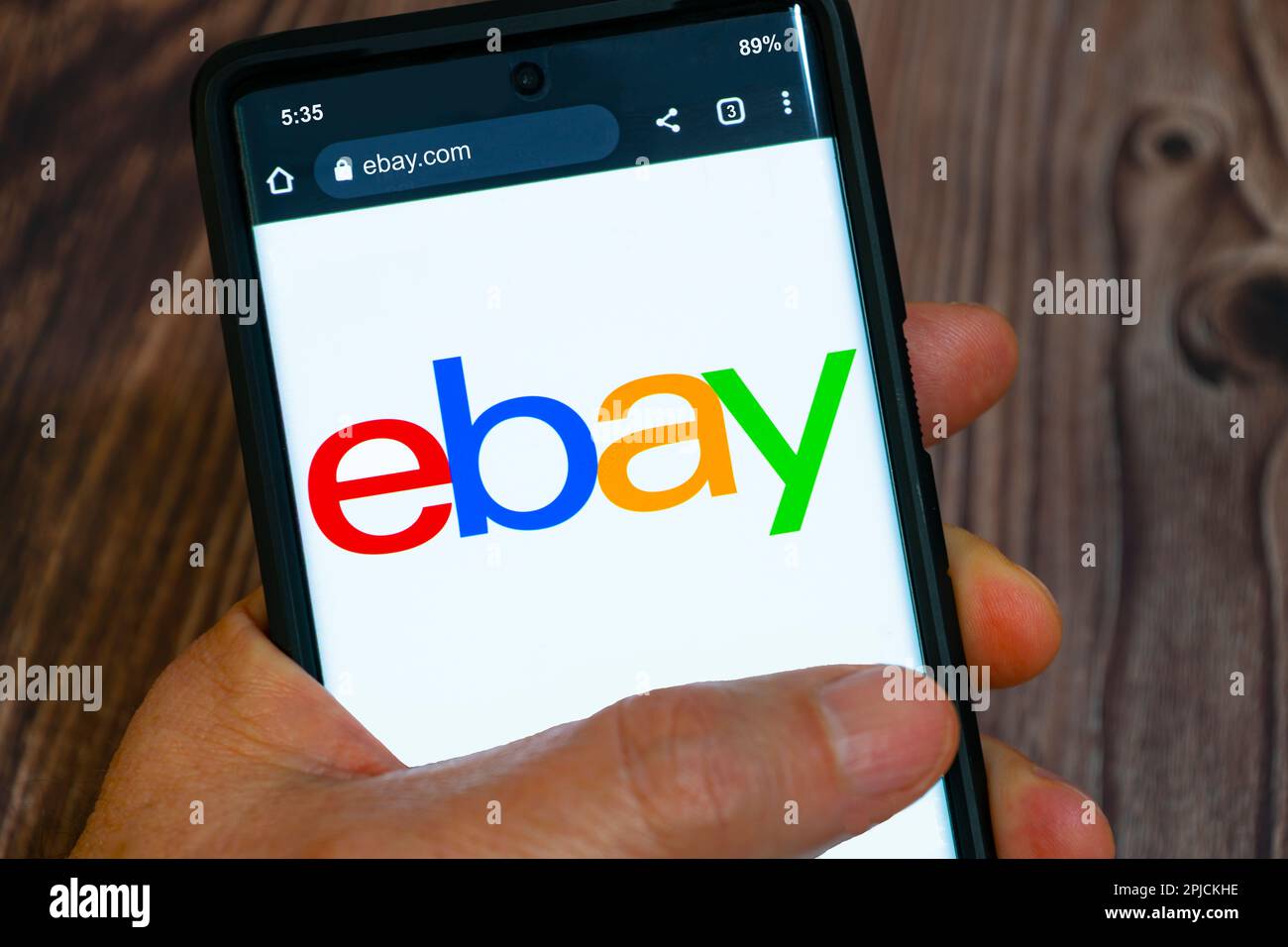 Lake Elsinore, CA, USA - April 1, 2023: Man using ebay app on smartphone Stock Photo - Alamy
