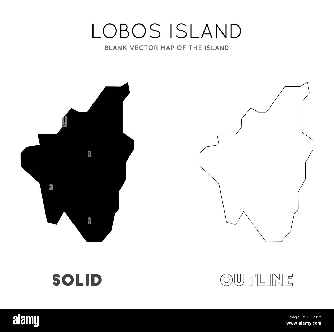 Lobos island map Cut Out Stock Images & Pictures - Alamy