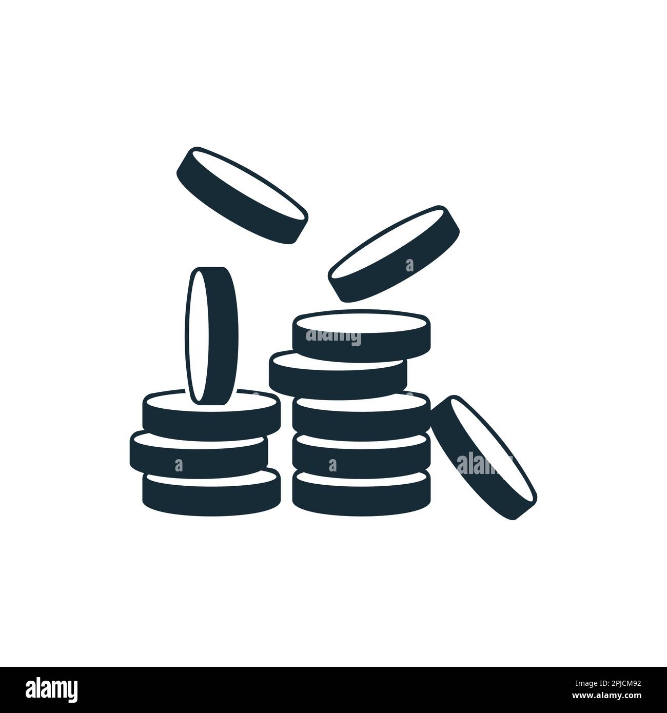 Stack stacked coins Stock Vector Images - Alamy