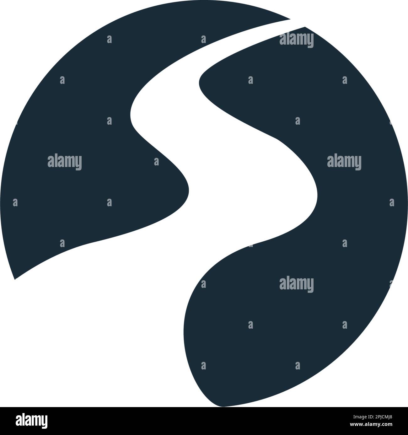 River Pathway, Creek Icon Vector Logo Template Illustration Design ...