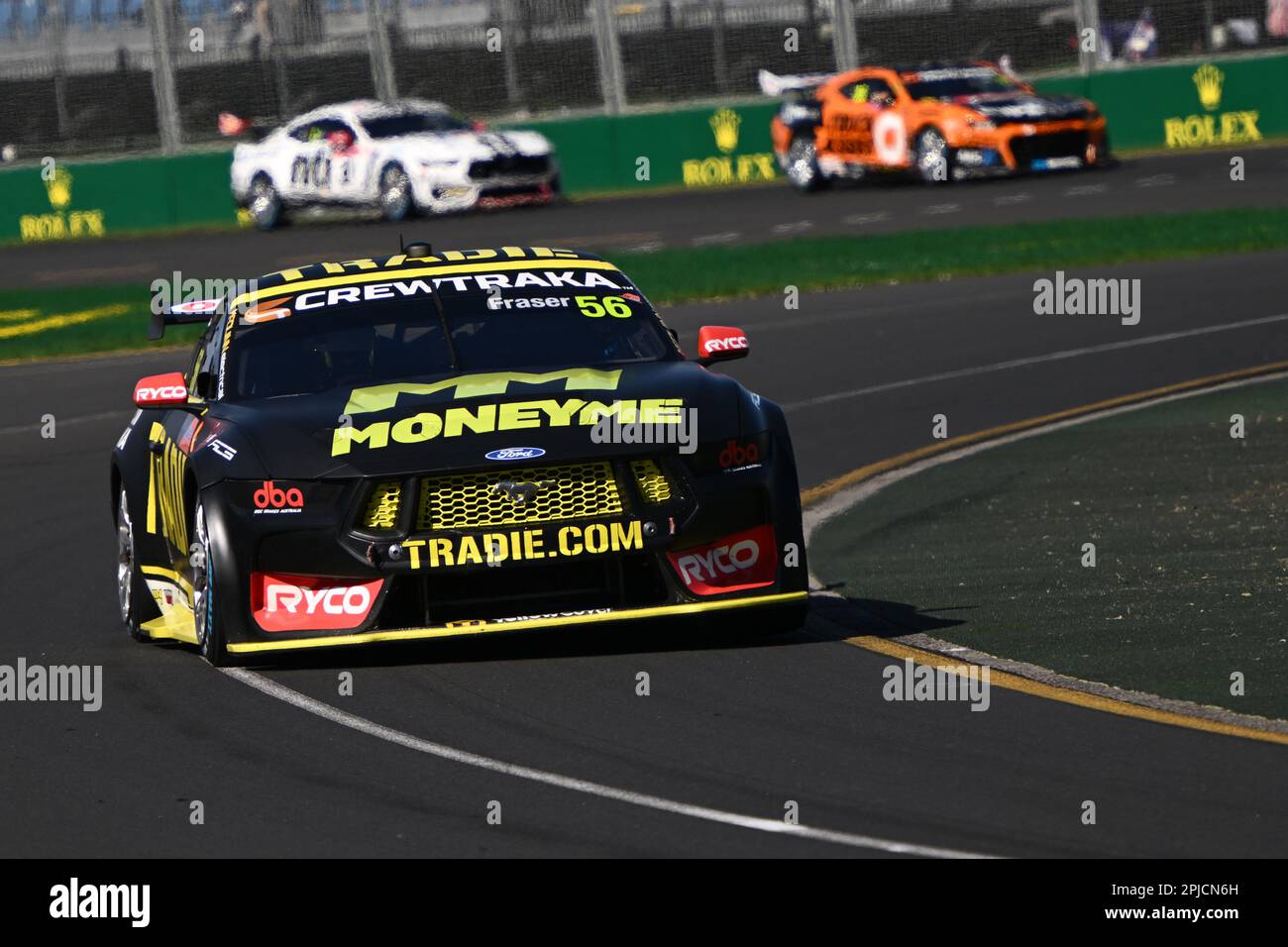 Declan Fraser of Tradie Racing during Race Four of the Supercars ...
