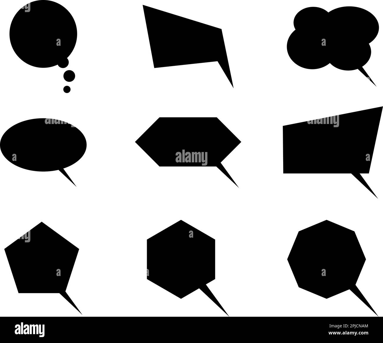 Set of Speech Bubble Icons Vector Illustration Stock Vector Image & Art ...