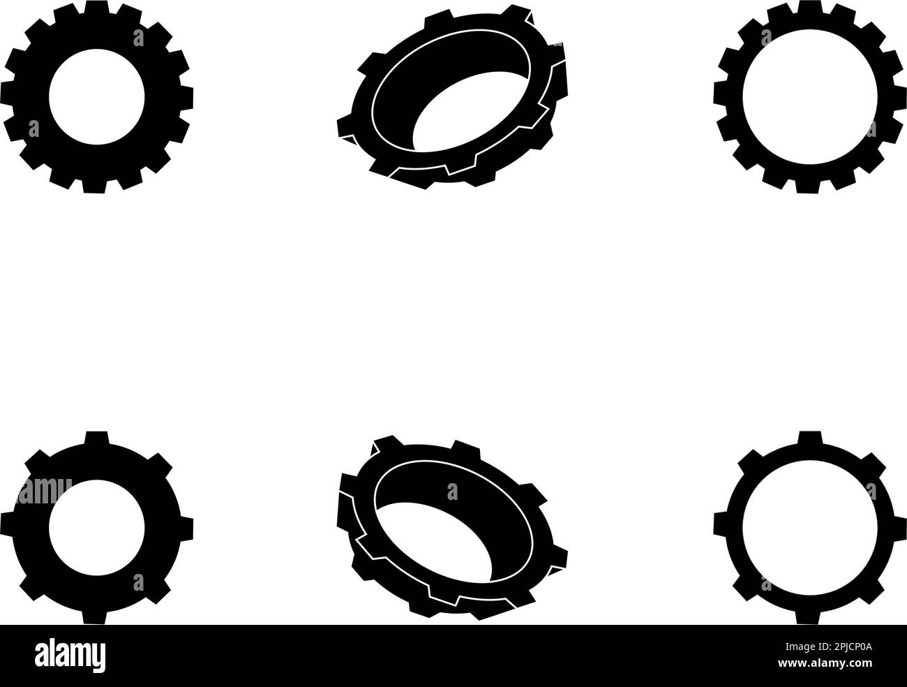 Set of Gear icon vector sign logo illustration Stock Vector Image & Art ...