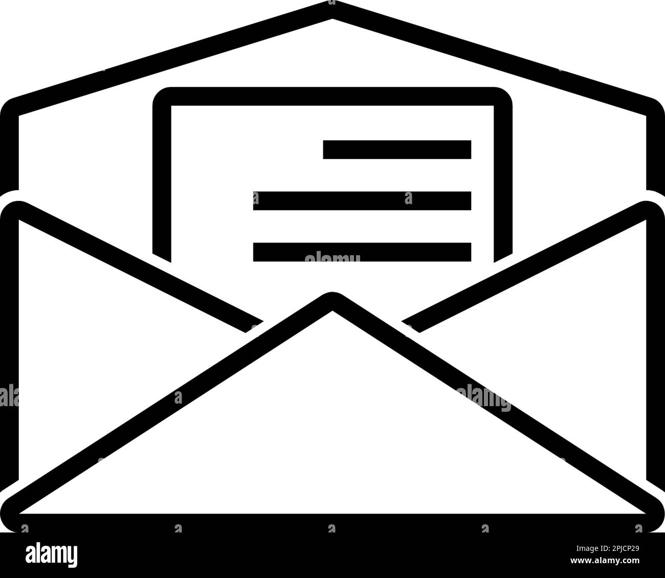 Mail symbol vector vectors Black and White Stock Photos & Images - Alamy