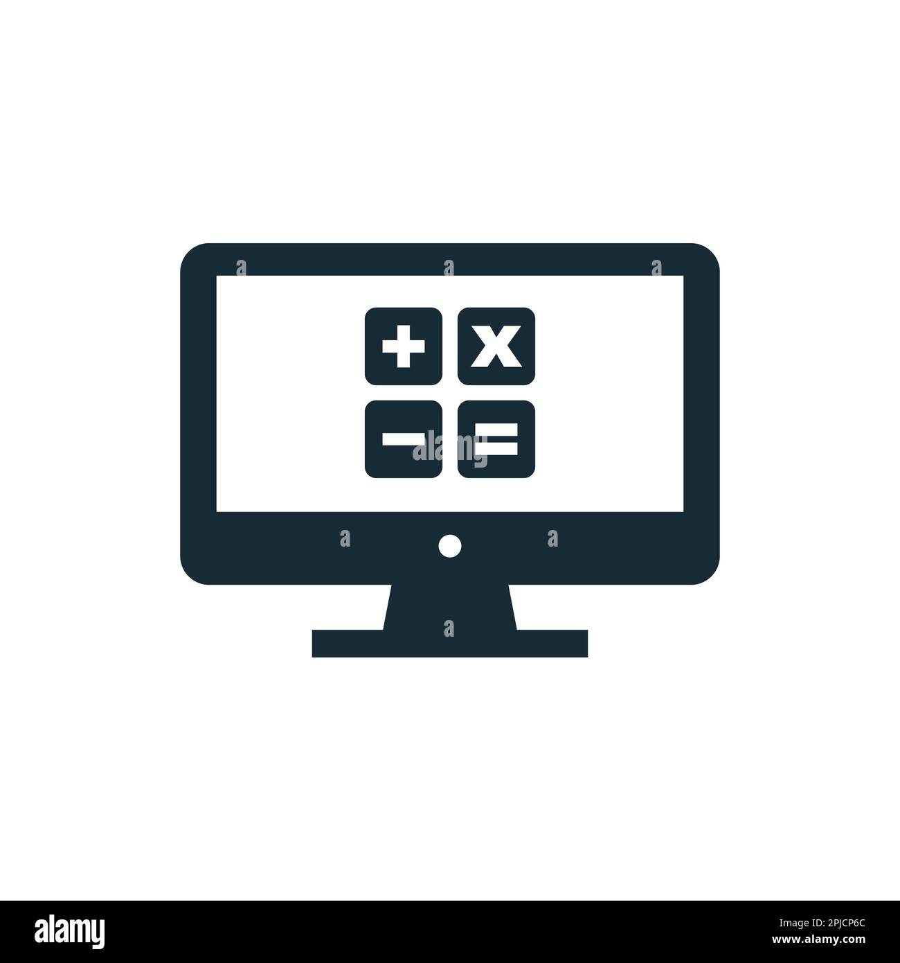 Monitor, LCD, LED Calculator Icon Design Template Elements Stock Vector ...