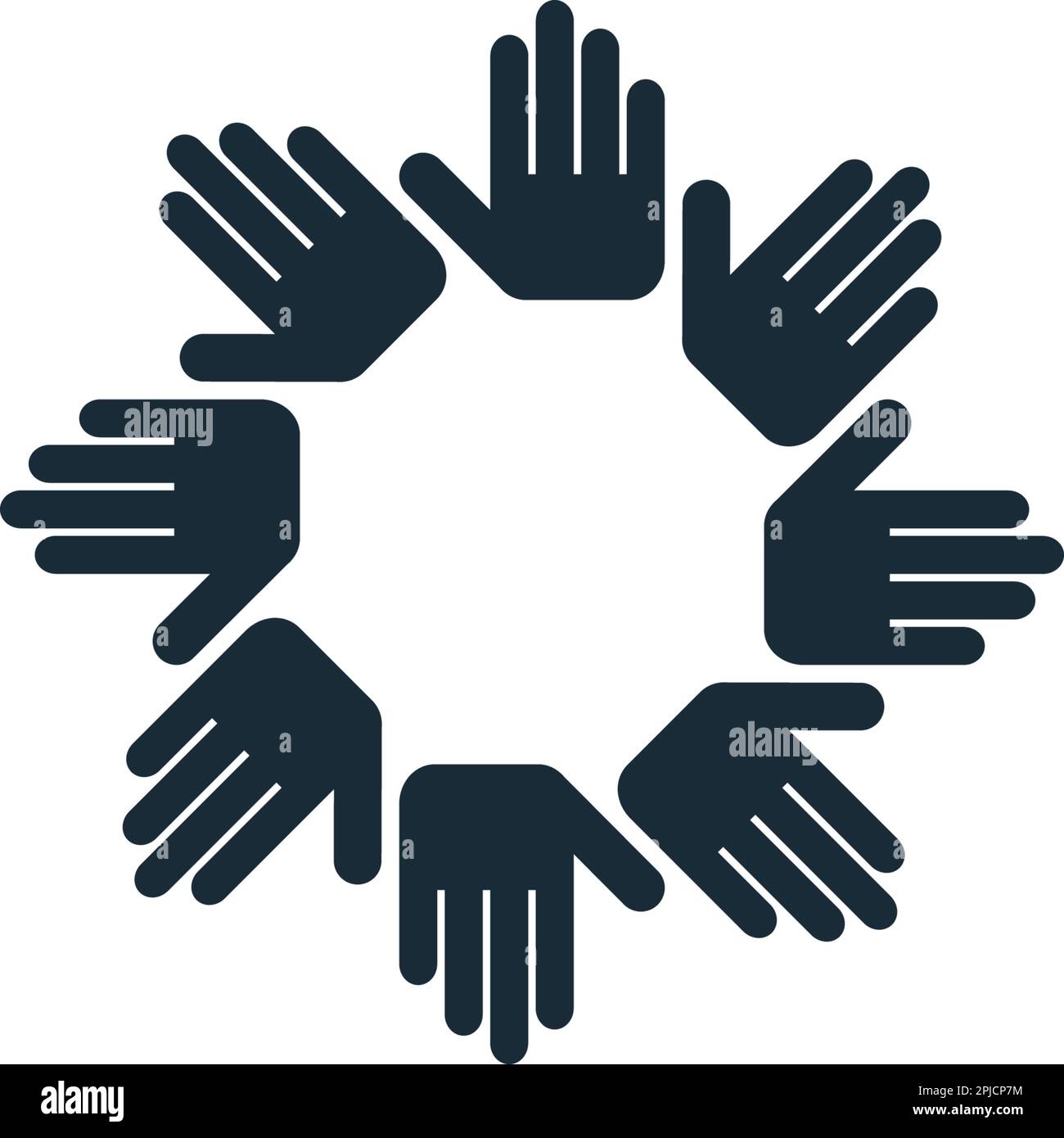 Hand Connections Icon Vector Logo Template Illustration Design Stock ...