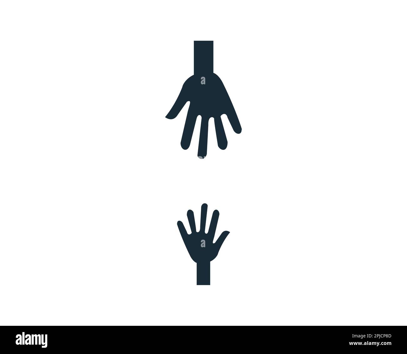 Helping hand logo Cut Out Stock Images & Pictures - Alamy