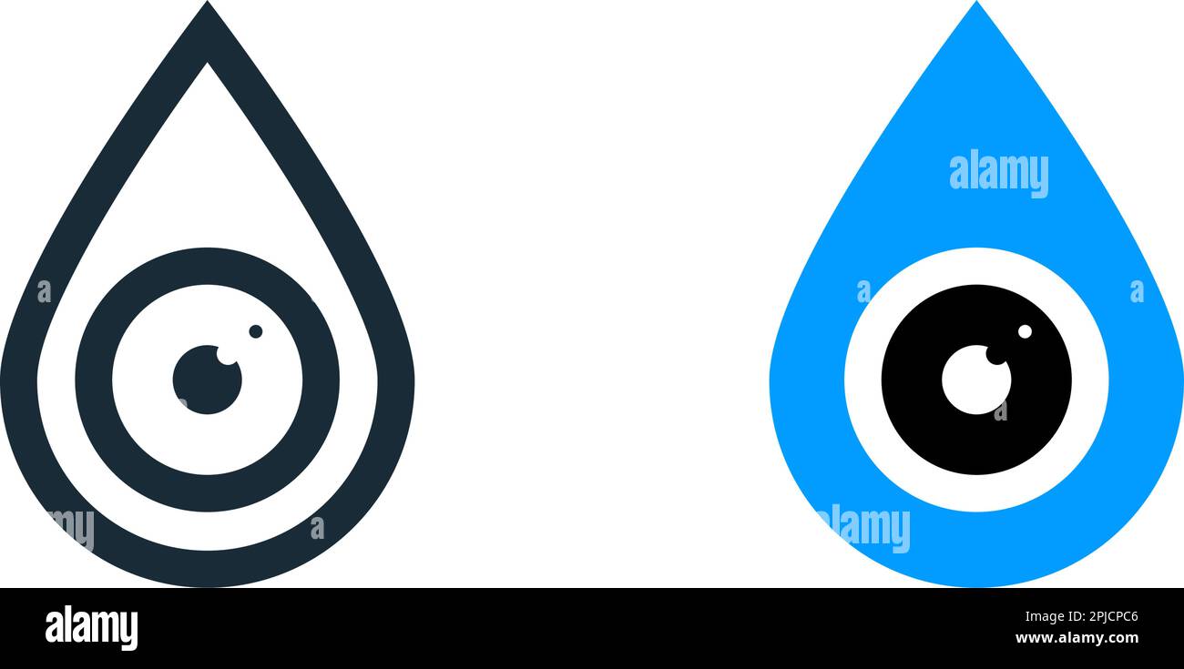 Eye Ball and Drop Water Icon Vector Logo Template Illustration Design ...