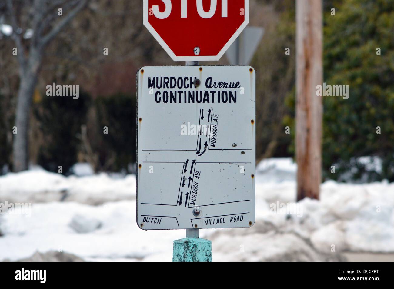 Old-fashioned street sign on Murdoch Avenue in Halifax, Nova Scotia ...
