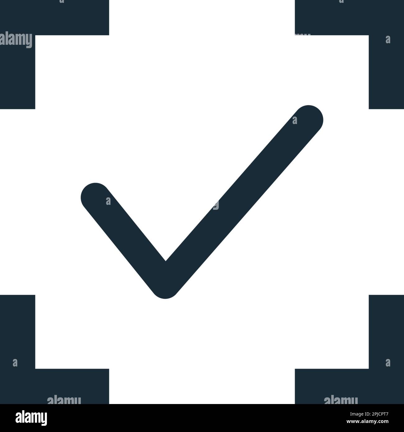 Full Screen Preview and Check Mark Icon Vector Logo Template ...