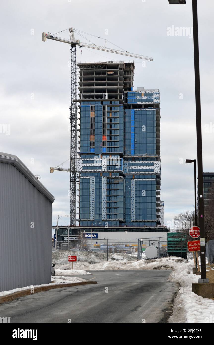 Building A of the Richmond Yards development in Halifax, Nova Scotia, Canada, under construction ...