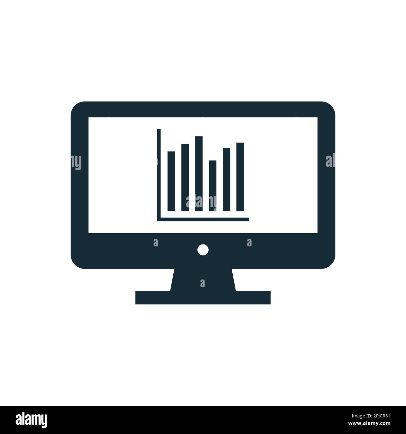 Monitor, LCD, LED Finance Diagram Icon Design Template Elements Stock ...