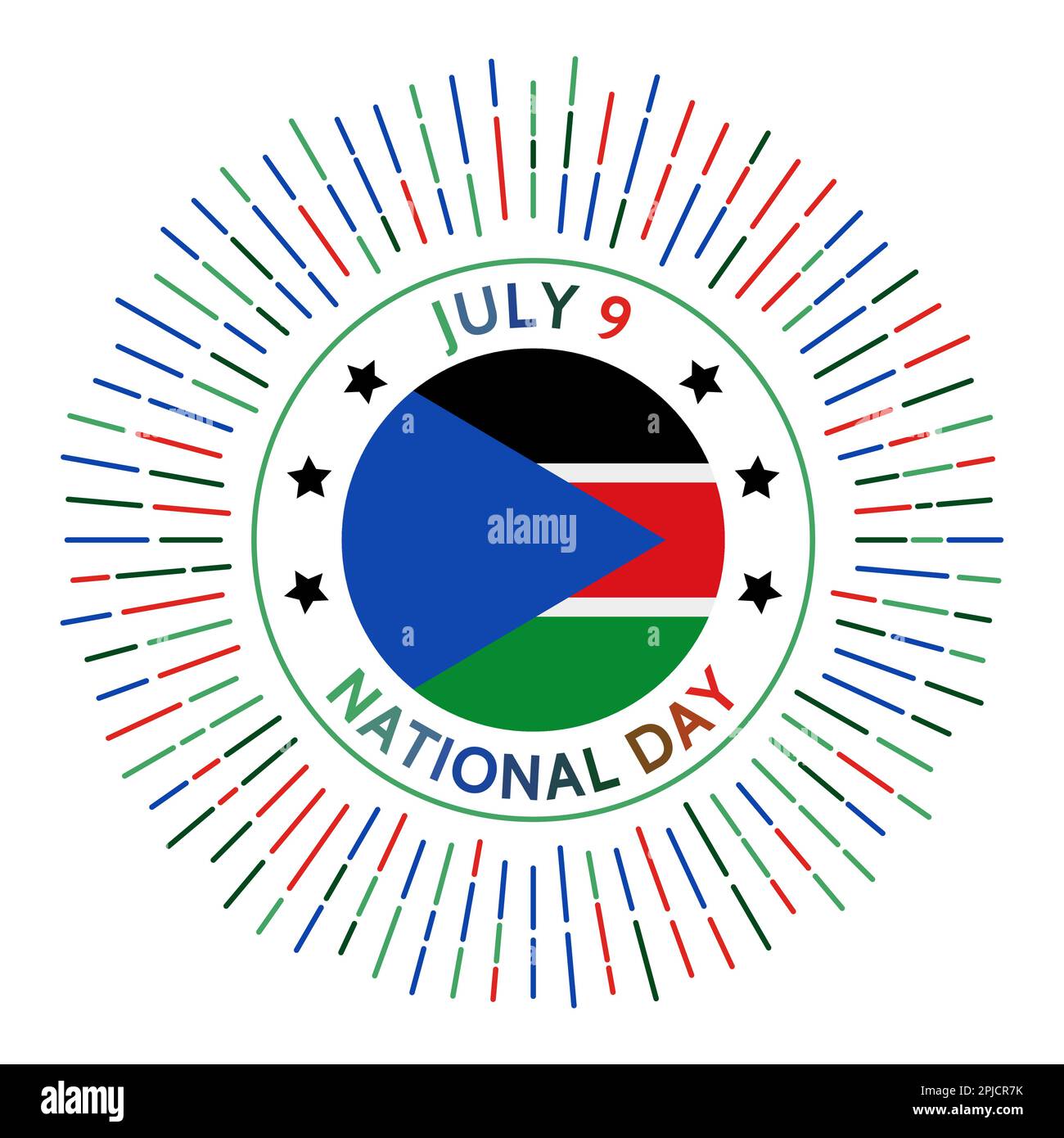 South Sudan national day badge. Independence from Sudan in 2011 ...