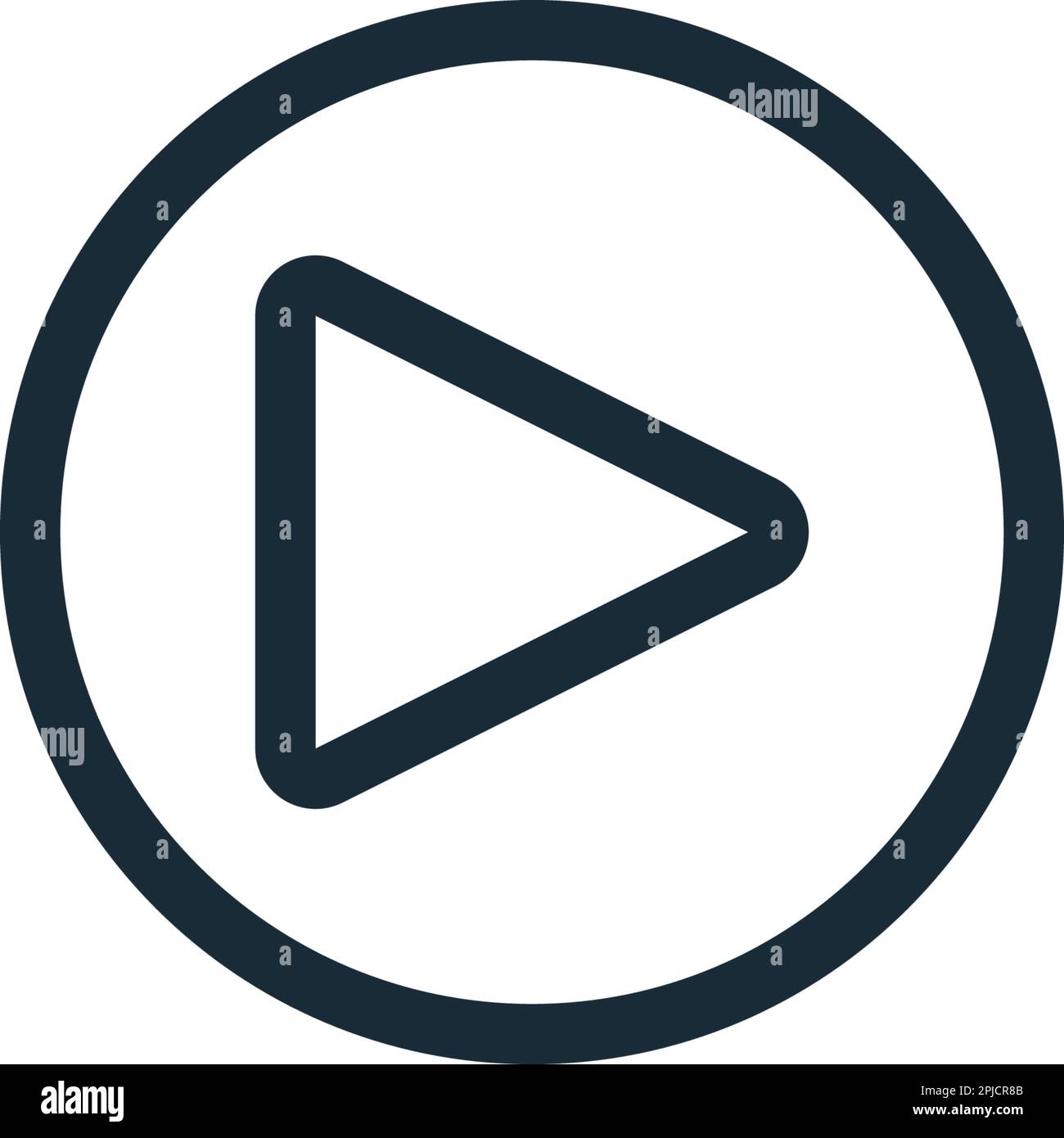 Line Art Play Button Icon Vector Logo Template Illustration Design ...