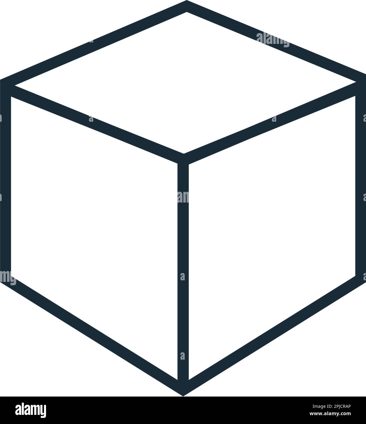 Hexagon Box Line Art Icon Vector Logo Template Illustration Design ...