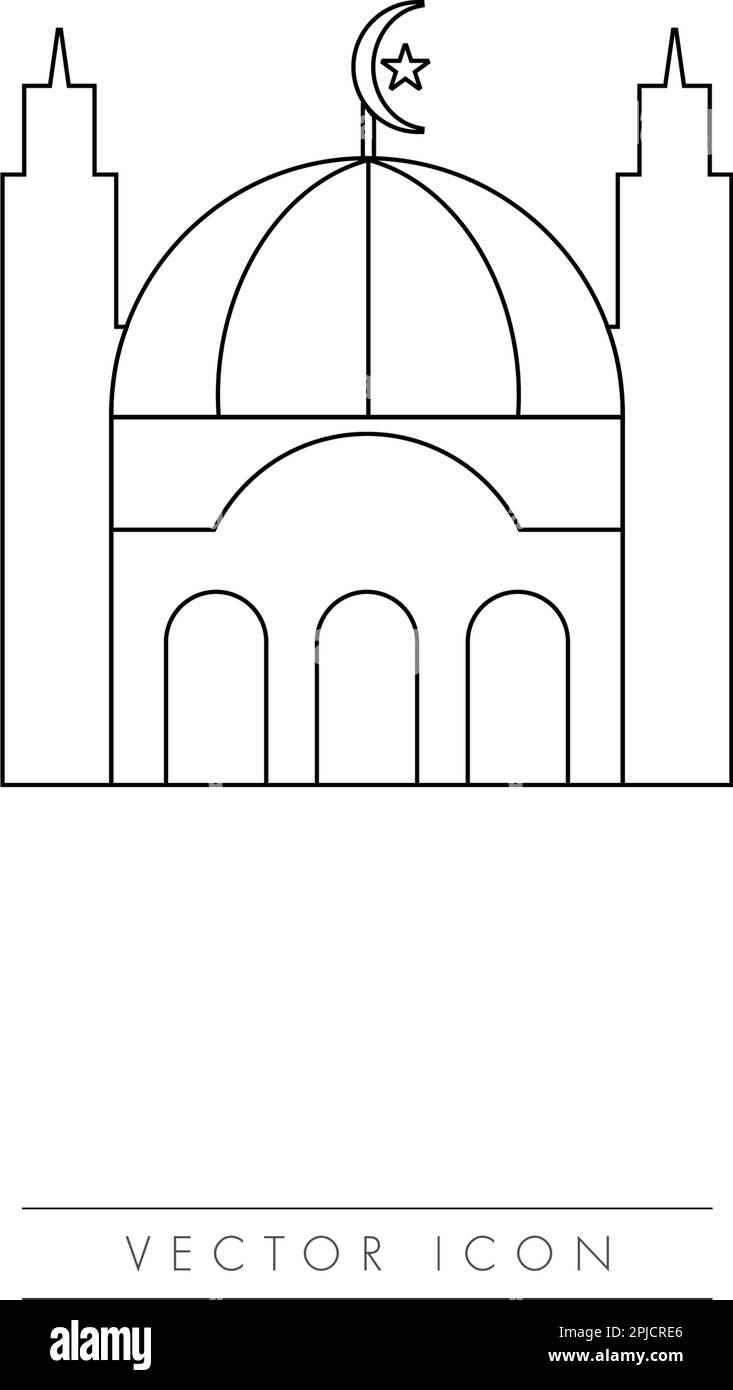 Islamic mosque concept background Black and White Stock Photos & Images ...