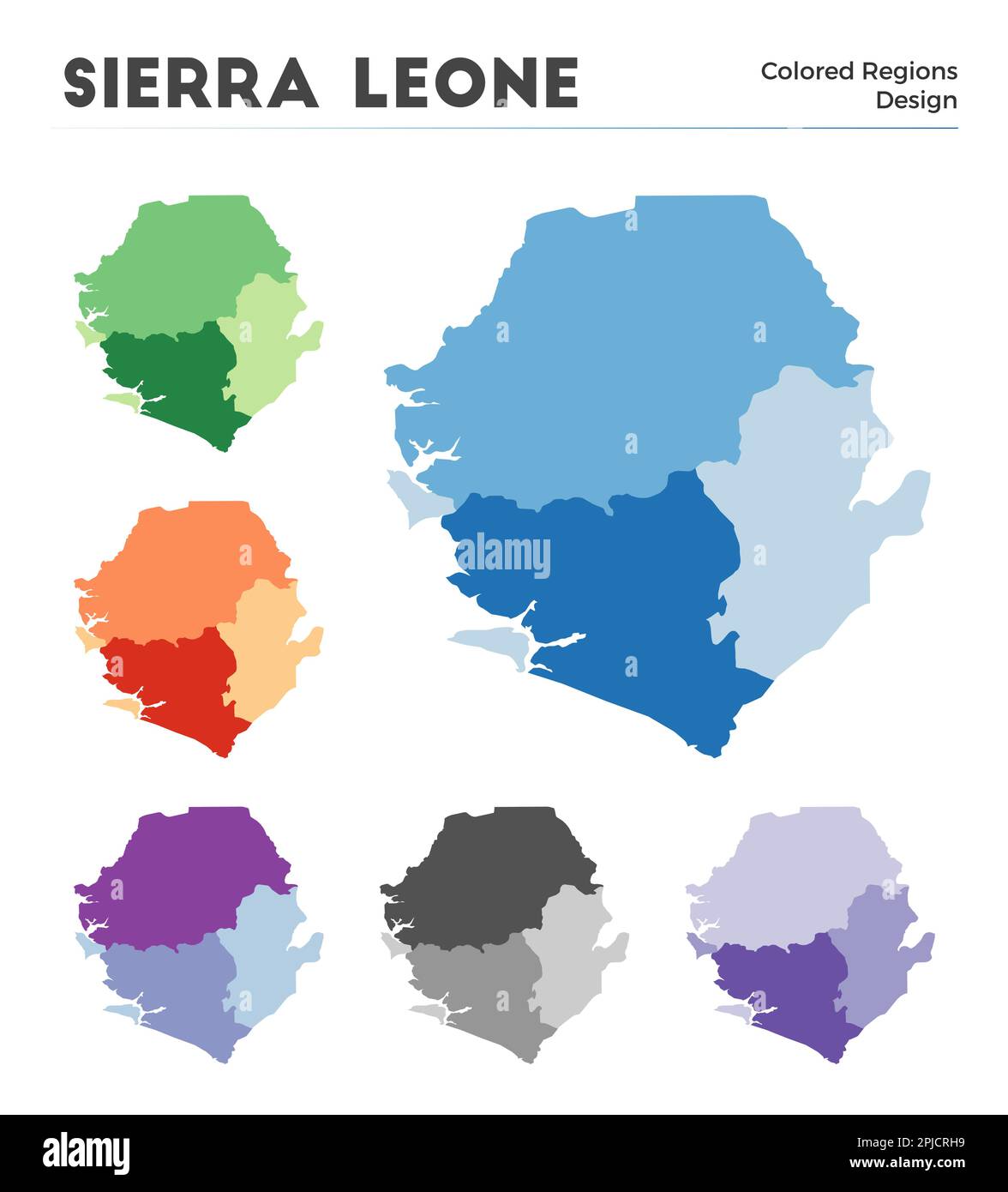 Sierra Leone map collection. Borders of Sierra Leone for your ...