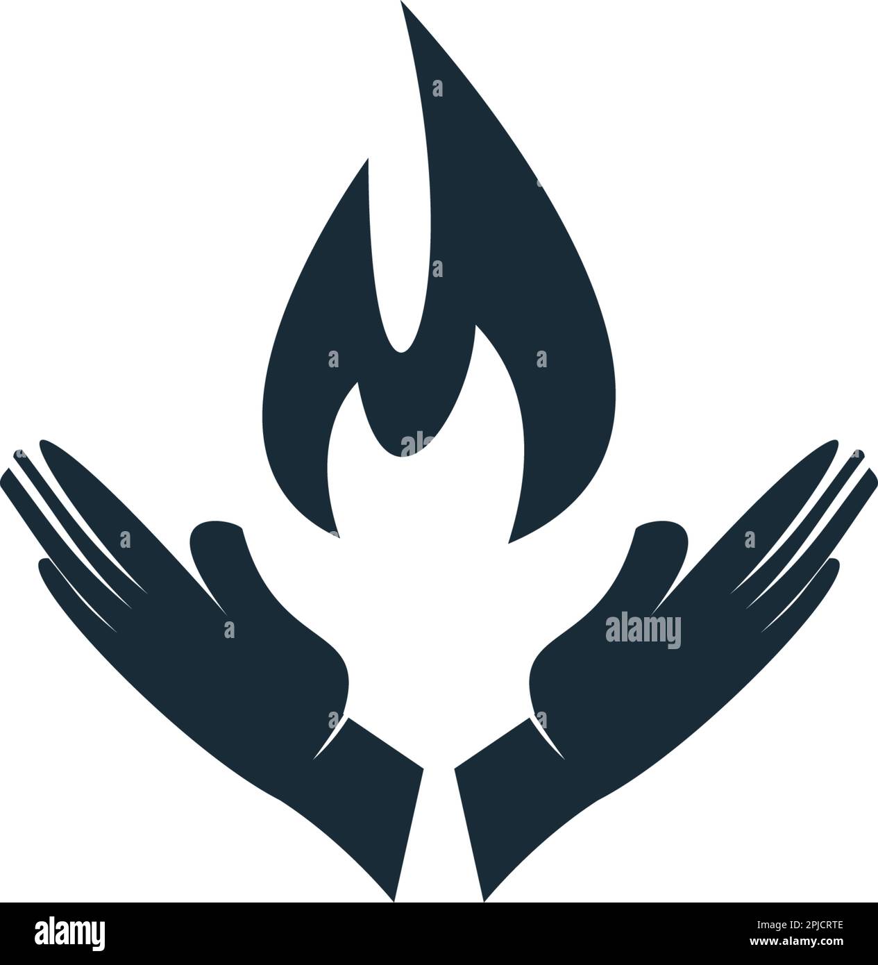 Fiery hand logo hi-res stock photography and images - Alamy