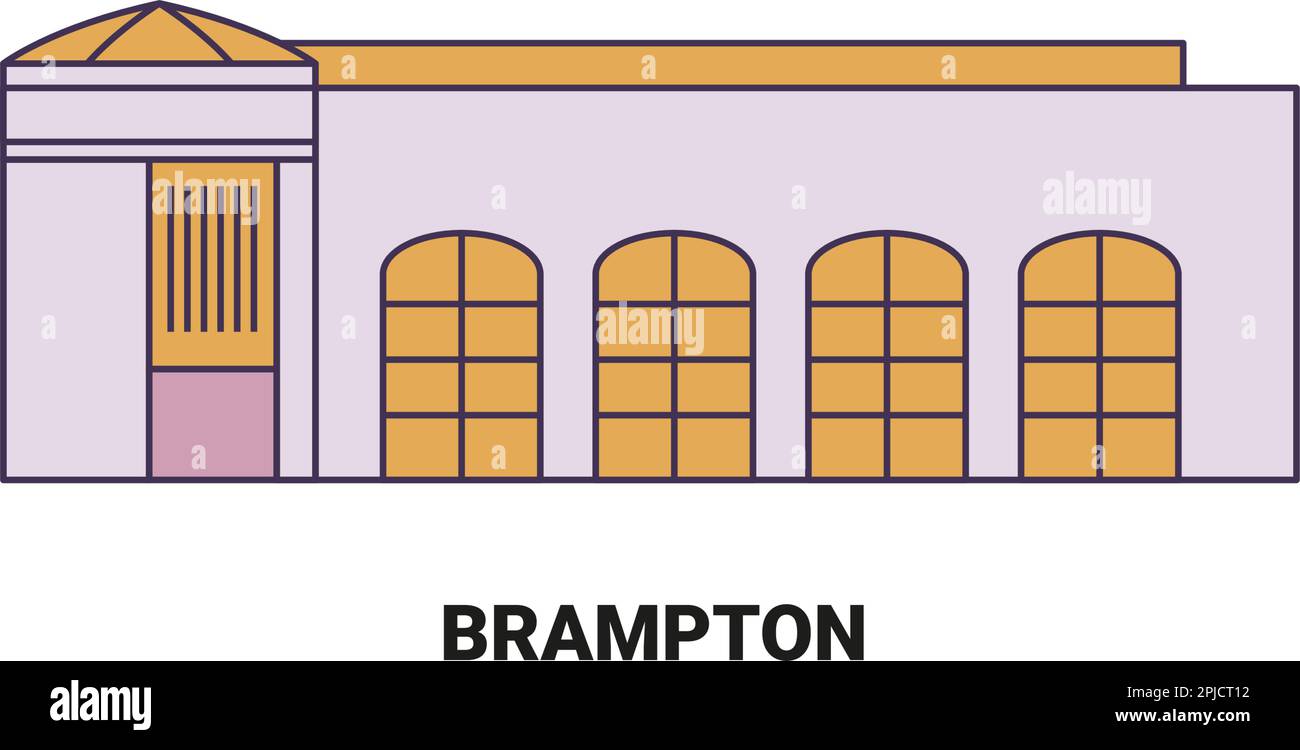Canada, Brampton travel landmark vector illustration Stock Vector Image ...