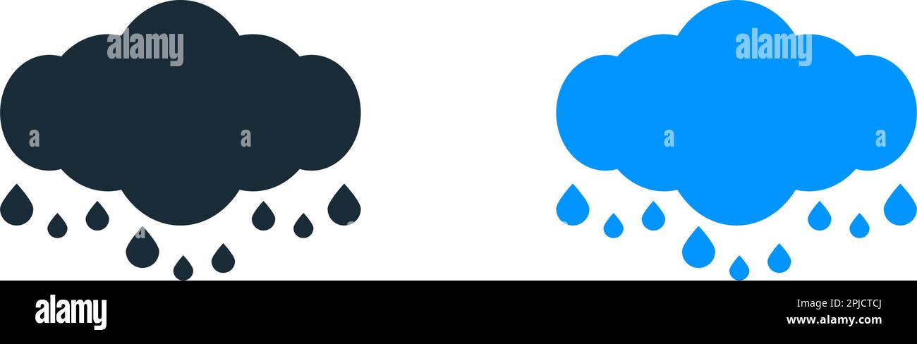 Cloud and Rain Drop Icon Vector Logo Template Illustration Design Stock ...