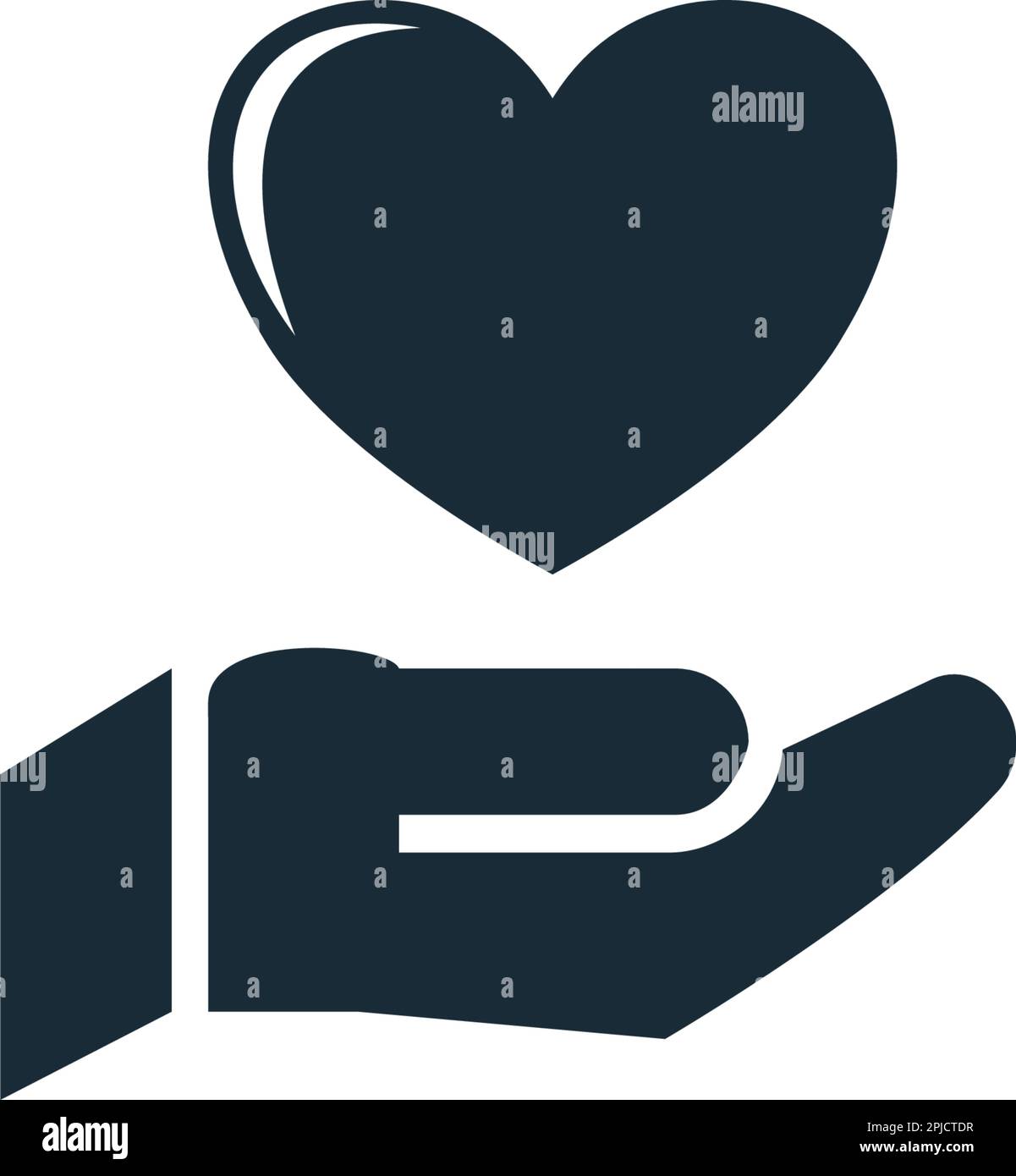 Charity, Heart and Hand, Help and Love Icon Vector Logo Template ...
