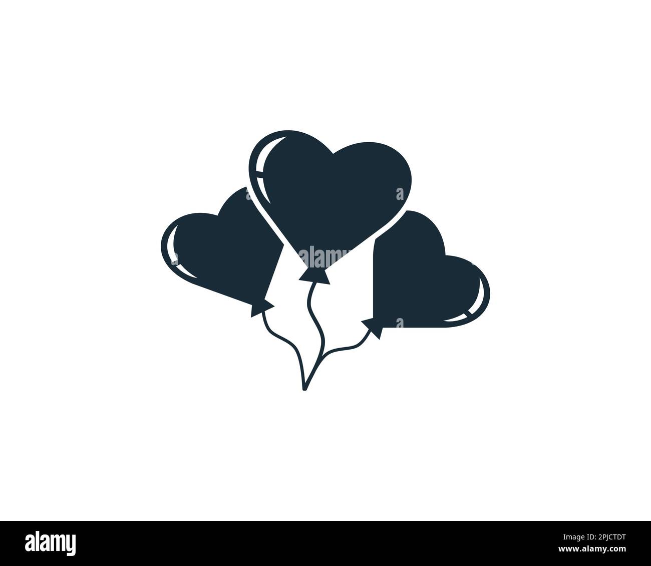 Heart Balloon Icon Design Template Elements Stock Vector Image & Art ...