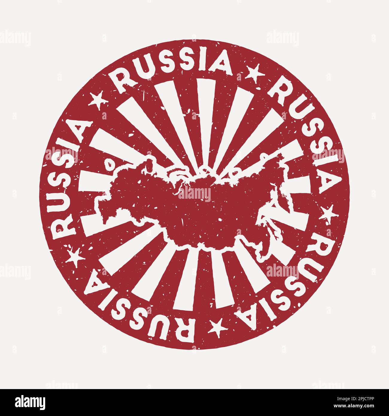 Russia stamp. Travel red rubber stamp with the map of the country ...