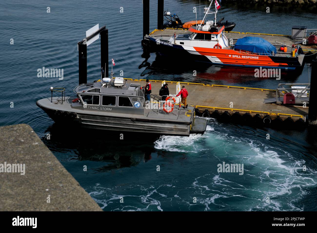 Canada 2023 Place Five Sails In Downtown Vancouver two boats Stock ...