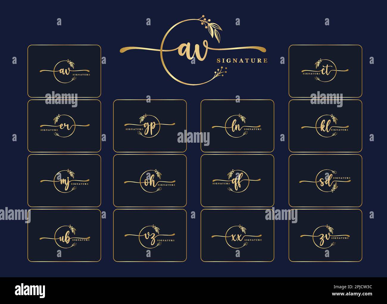 Signature template set Stock Vector Images - Alamy