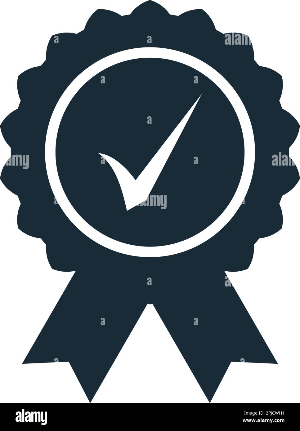 Check Mark Award Rosette Stamp Icon Vector Logo Template Illustration Design Stock Vector Image ...