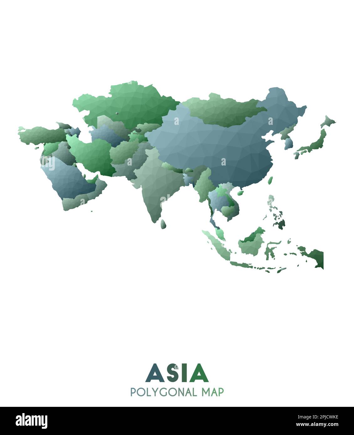 Asia continent map Cut Out Stock Images & Pictures - Alamy