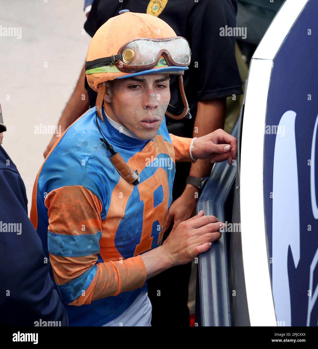 HALLANDALE, FLORIDA - APRIL 01: Forte #11, ridden by Irad Ortiz Jr ... HALLANDALE, FLORIDA - APRIL 01: Forte #11, ridden by Irad Ortiz Jr ...