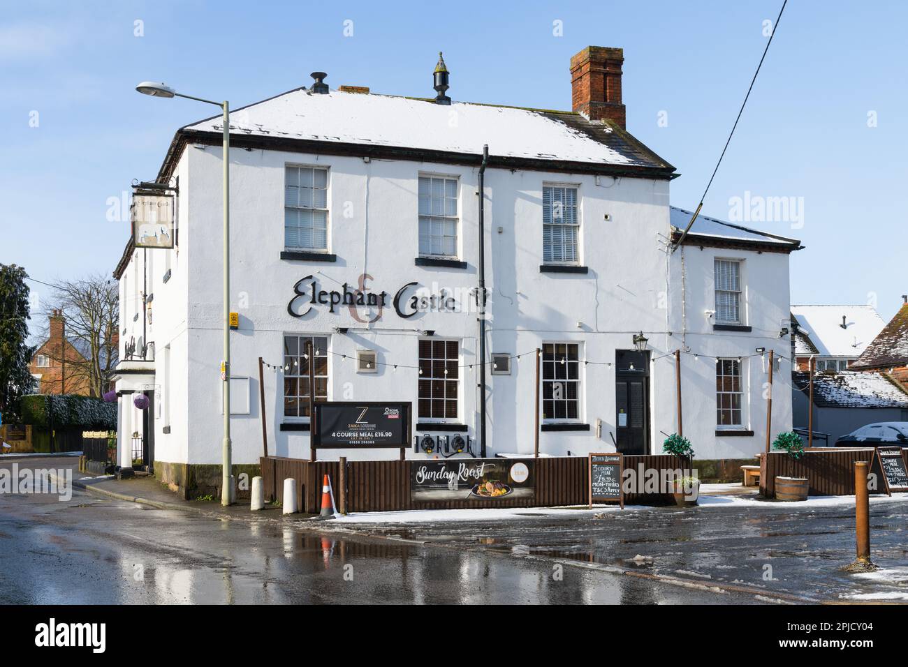 Shawbury, UK - March 10, 2023; Traditional public house in North ...