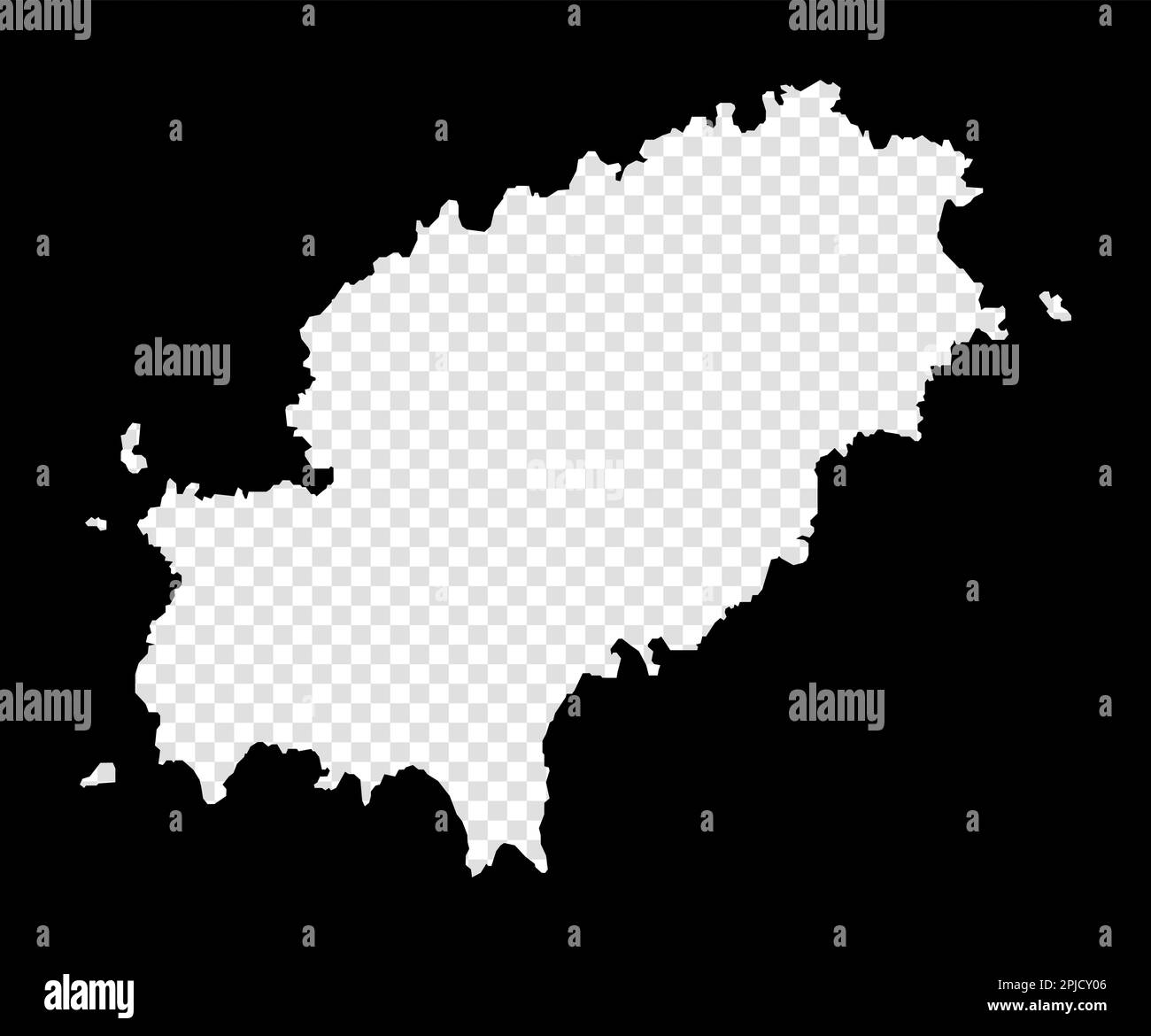 Stencil map of Ibiza. Simple and minimal transparent map of Ibiza ...