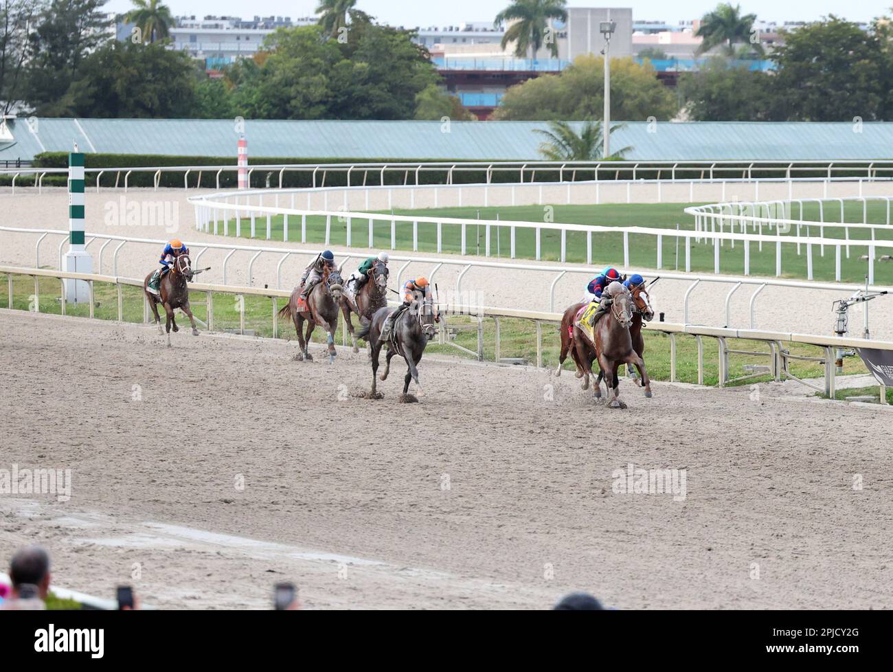 HALLANDALE, FLORIDA - APRIL 01: Forte #11, ridden by Irad Ortiz Jr ... HALLANDALE, FLORIDA - APRIL 01: Forte #11, ridden by Irad Ortiz Jr ...