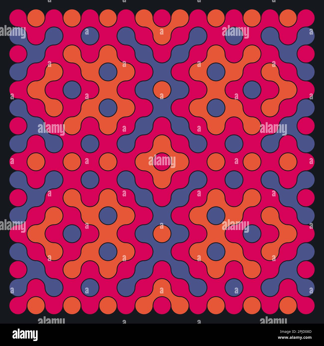 Random color rounded truchet tiling illustration Stock Vector Image ...
