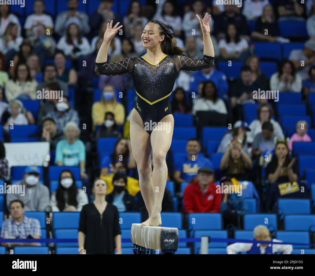 Los Angeles, OK, USA. 1st Apr, 2023. Missouri's Helen Hu perfroms her ...