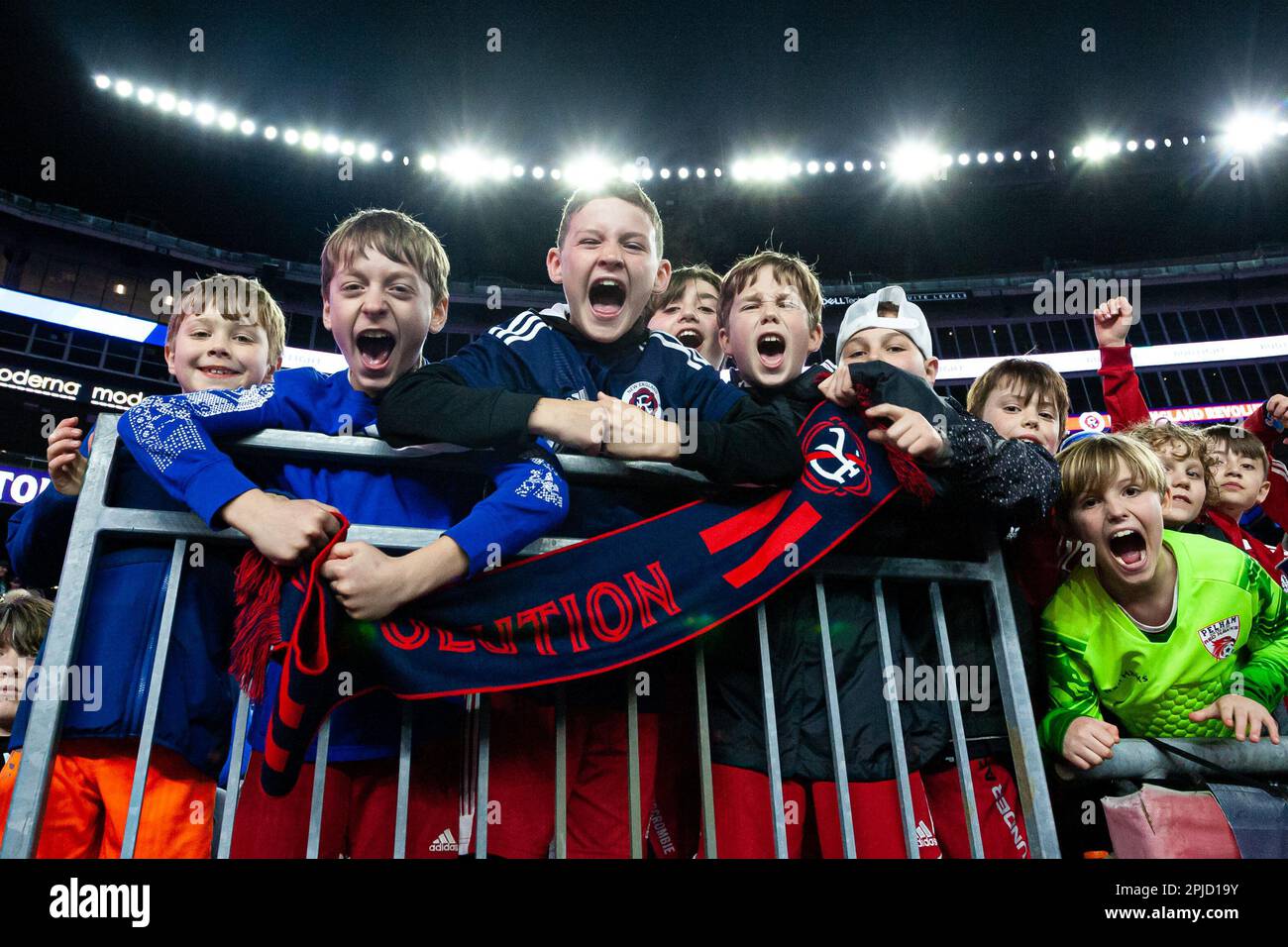 Gillette Stadium. 1st Apr, 2023. Massachusetts, USA; Revolution fans ...