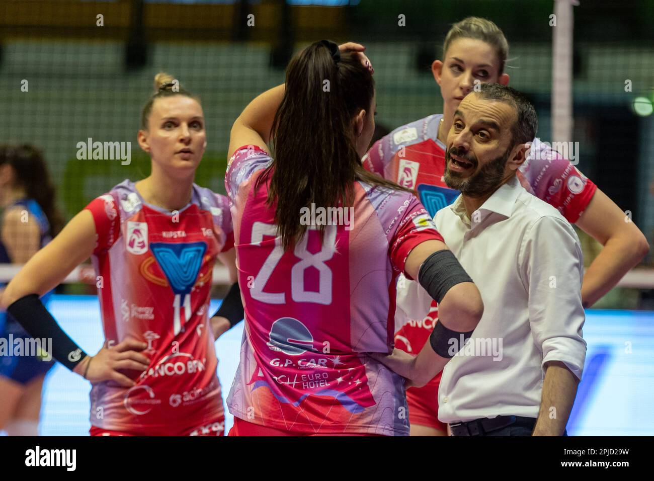 Head coach Marco Gaspari (Vero Volley Milano) with Sonia Candi (Vero ...