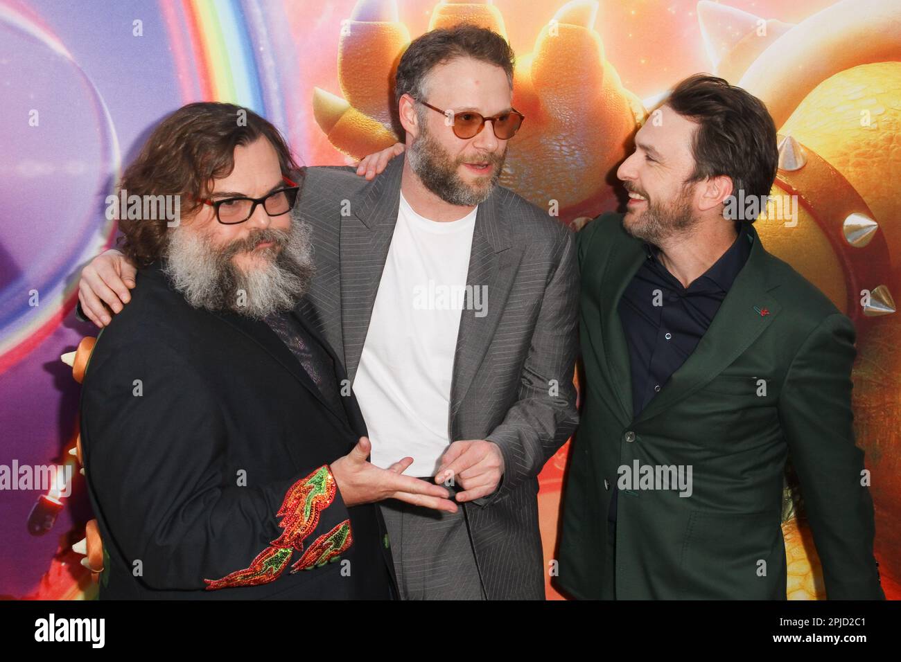 Los Angeles, USA. 02nd Apr, 2023. Jack Black, Seth Rogan, Charlie Day ...